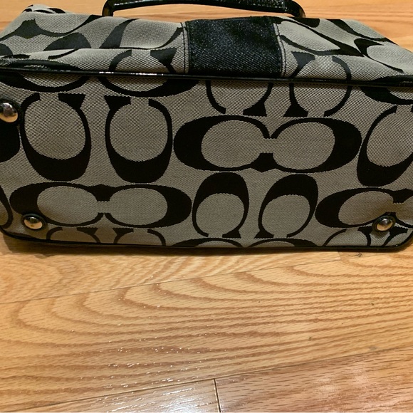 Coach | Bags | Authentic Large Black And Grey Coach Monogram Canvas ...